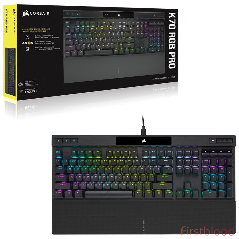 Corsair K70 RGB PRO Mechanical Gaming Keyboard - Cherry MX RGB Brown ...